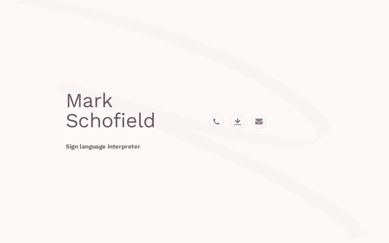Mark Schofield - Sign language interpreter